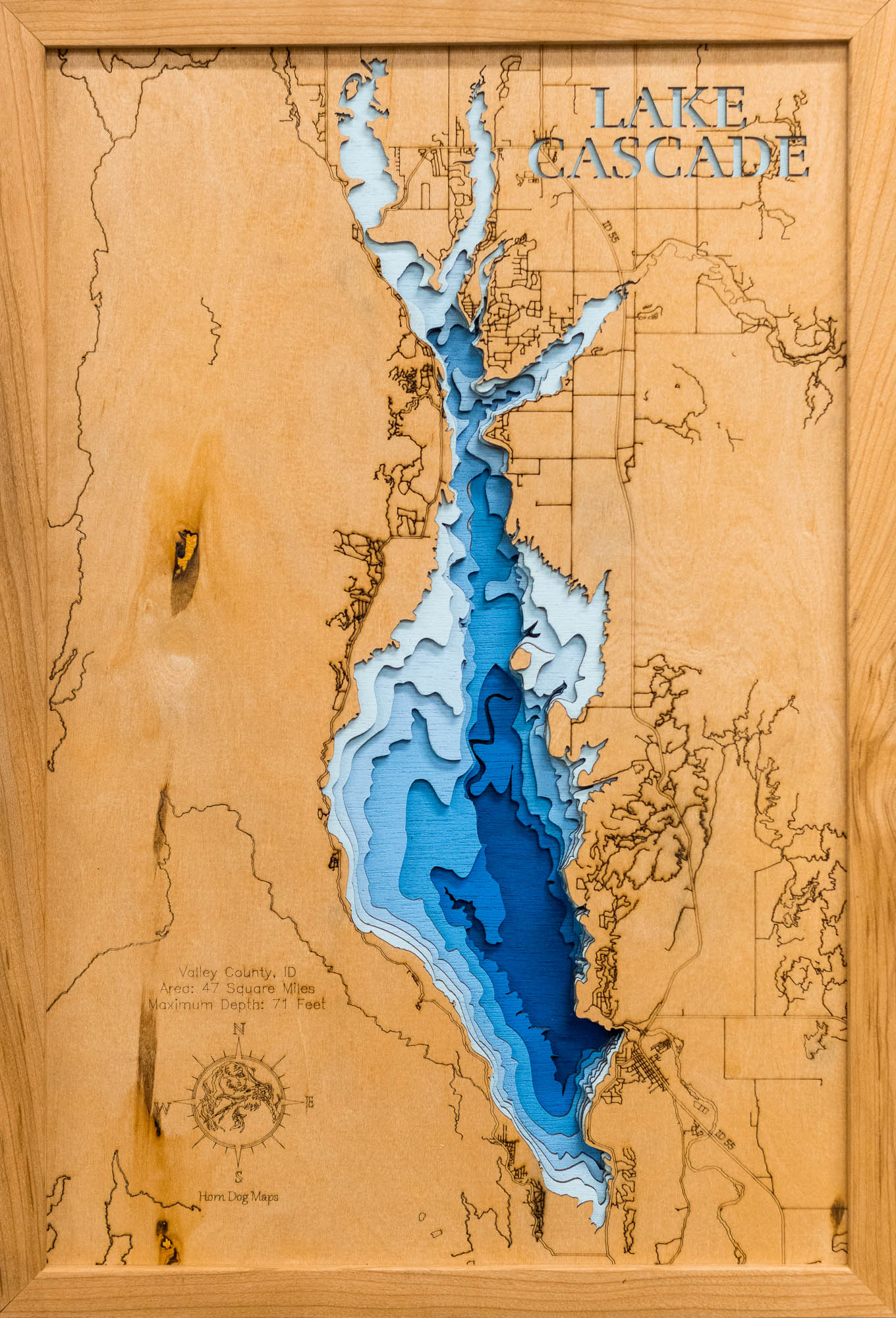 Lake Cascade in Valley County, ID – Horn Dog Maps
