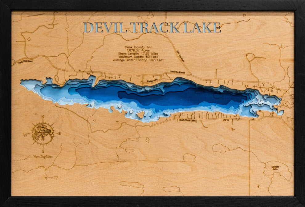 Devil Track Lake in Cook County, MN – Horn Dog Maps