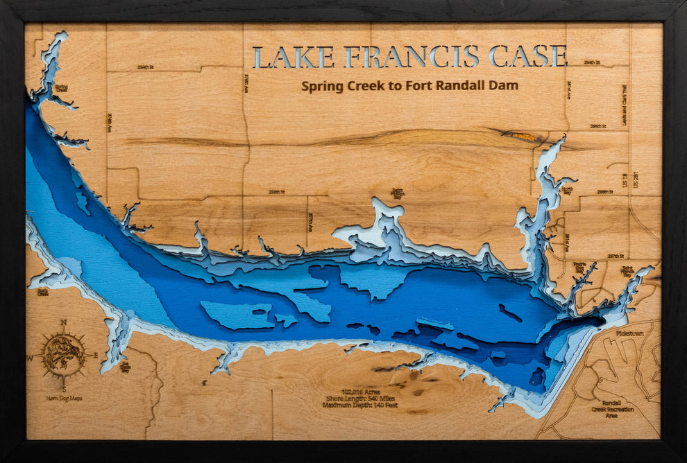 Lake Francis Case from Spring Creek to Fort Randall Dam, SD – Horn Dog Maps