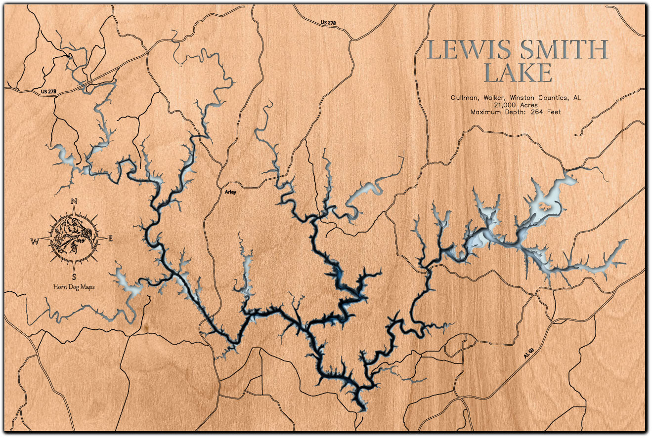 Lewis Smith Lake in Cullman, Walker, and Winston Counties, Alabama ...