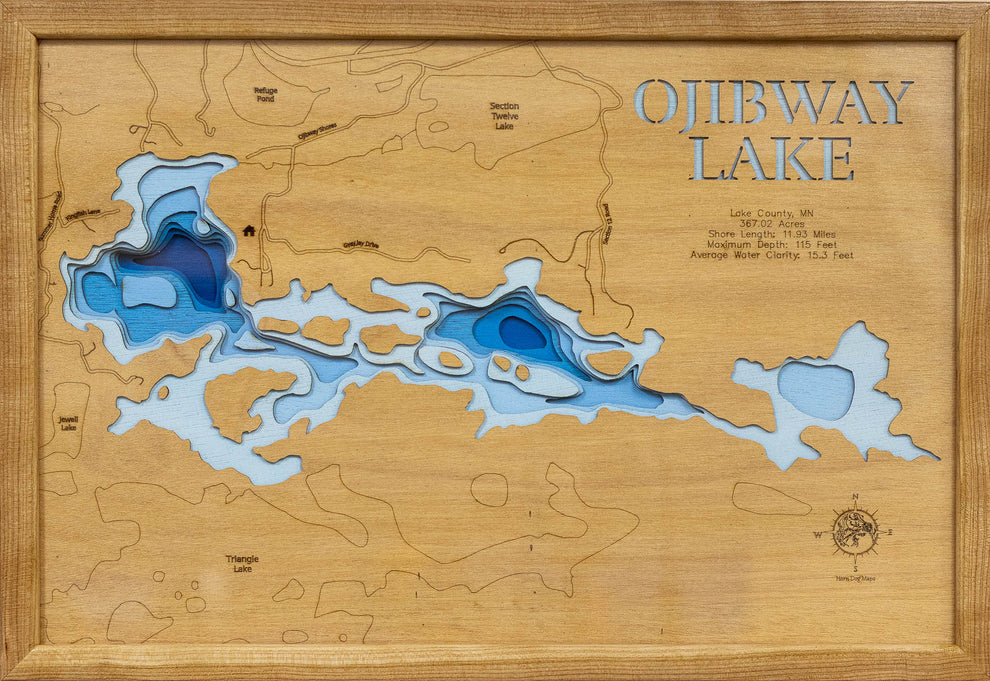 Ojibway Lake in Lake County, MN – Horn Dog Maps