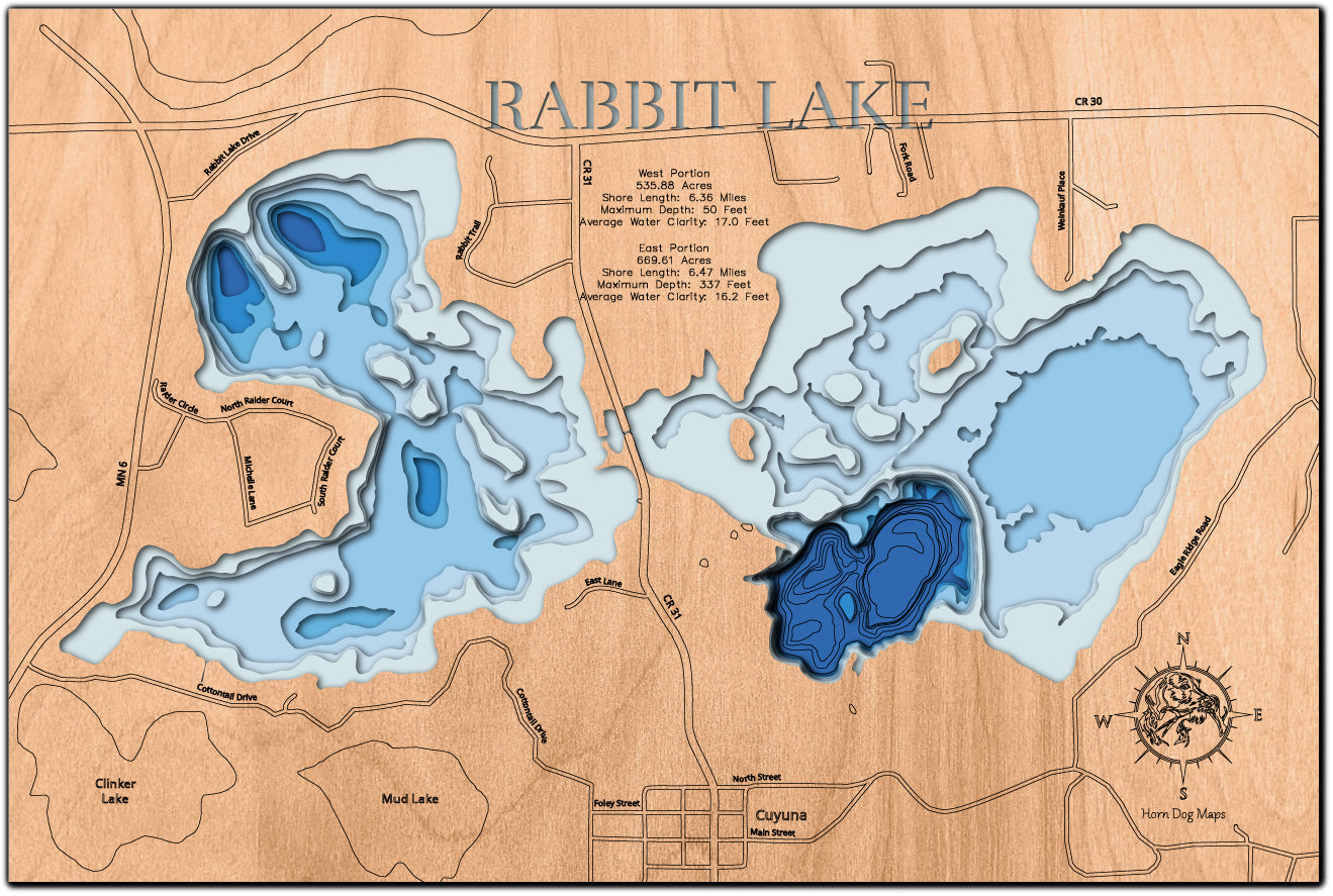 Rabbit Lake in Crow Wing County, MN – Horn Dog Maps