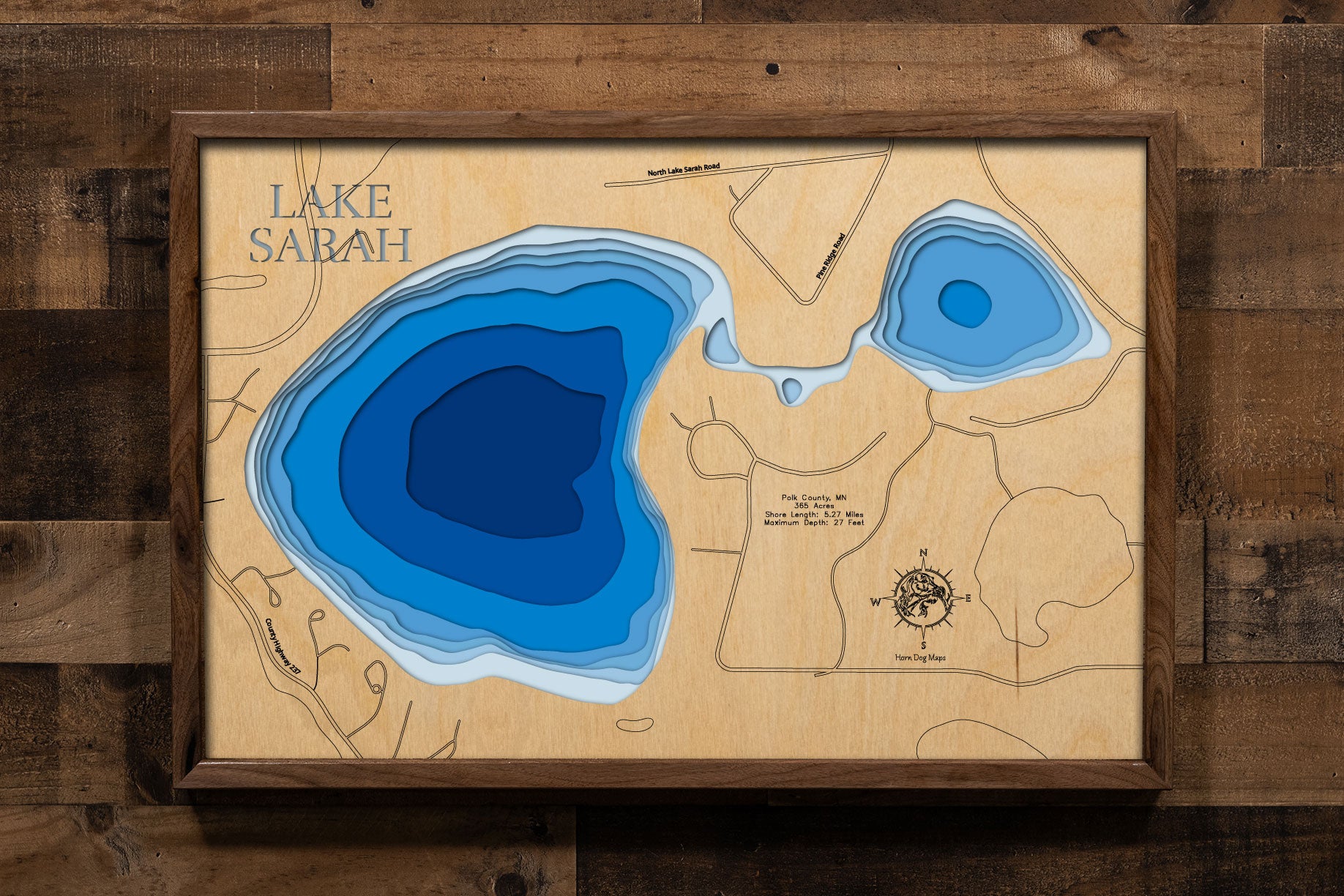 Lake Sarah in Polk County, Minnesota – Horn Dog Maps