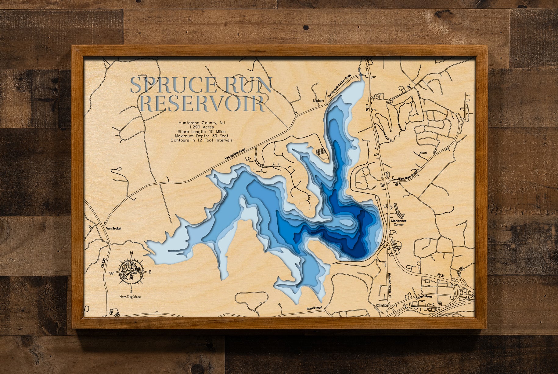 Spruce Run Reservoir in Hunterdon County, New Jersey – Horn Dog Maps