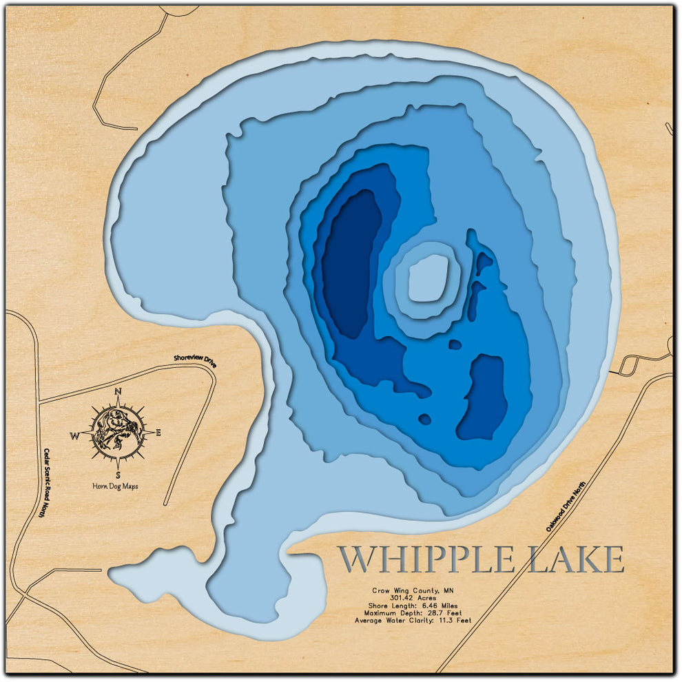 Whipple Lake in Crow Wing County, MN – Horn Dog Maps