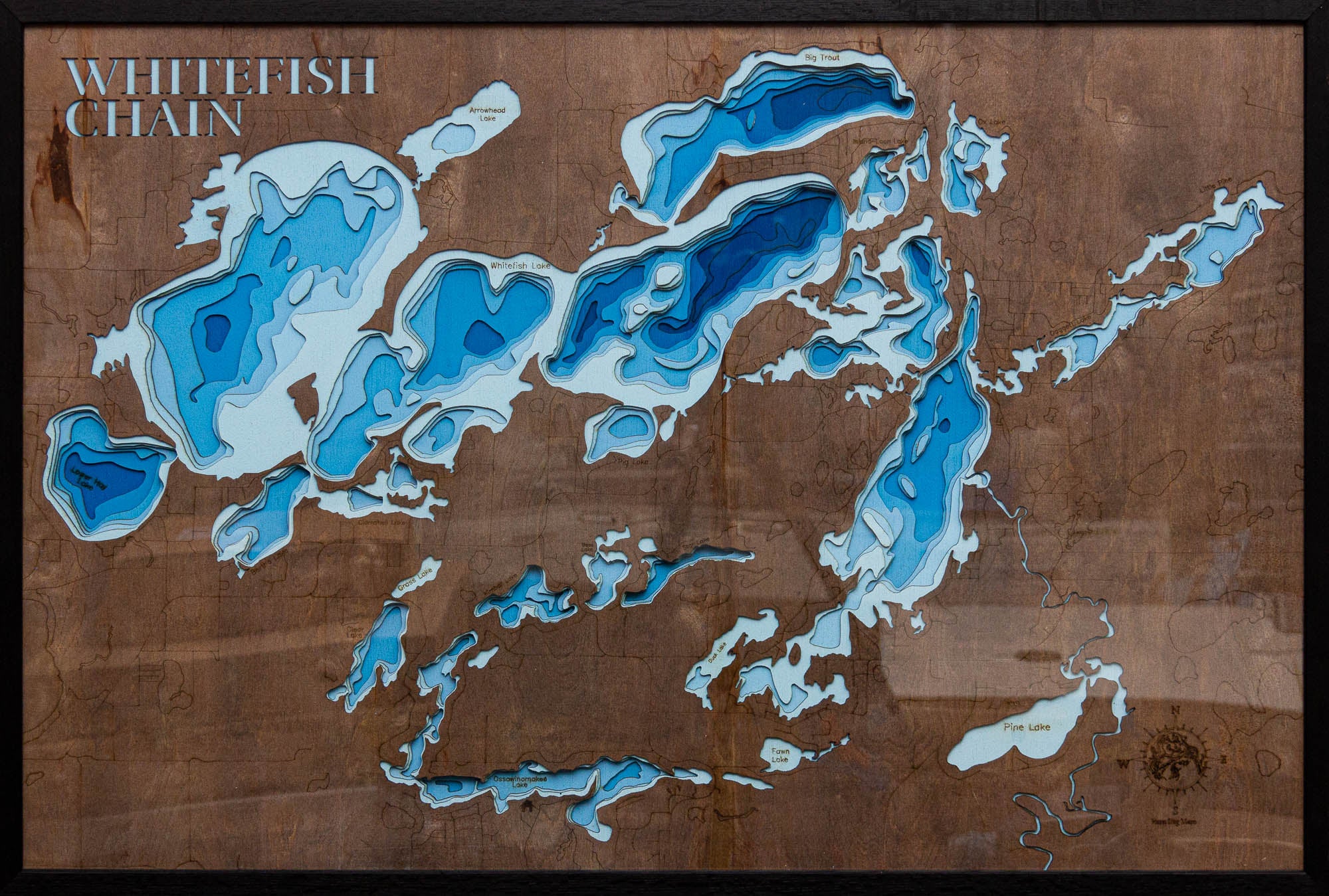 Whitefish Chain of Lakes in Crow Wing County, MN – Horn Dog Maps