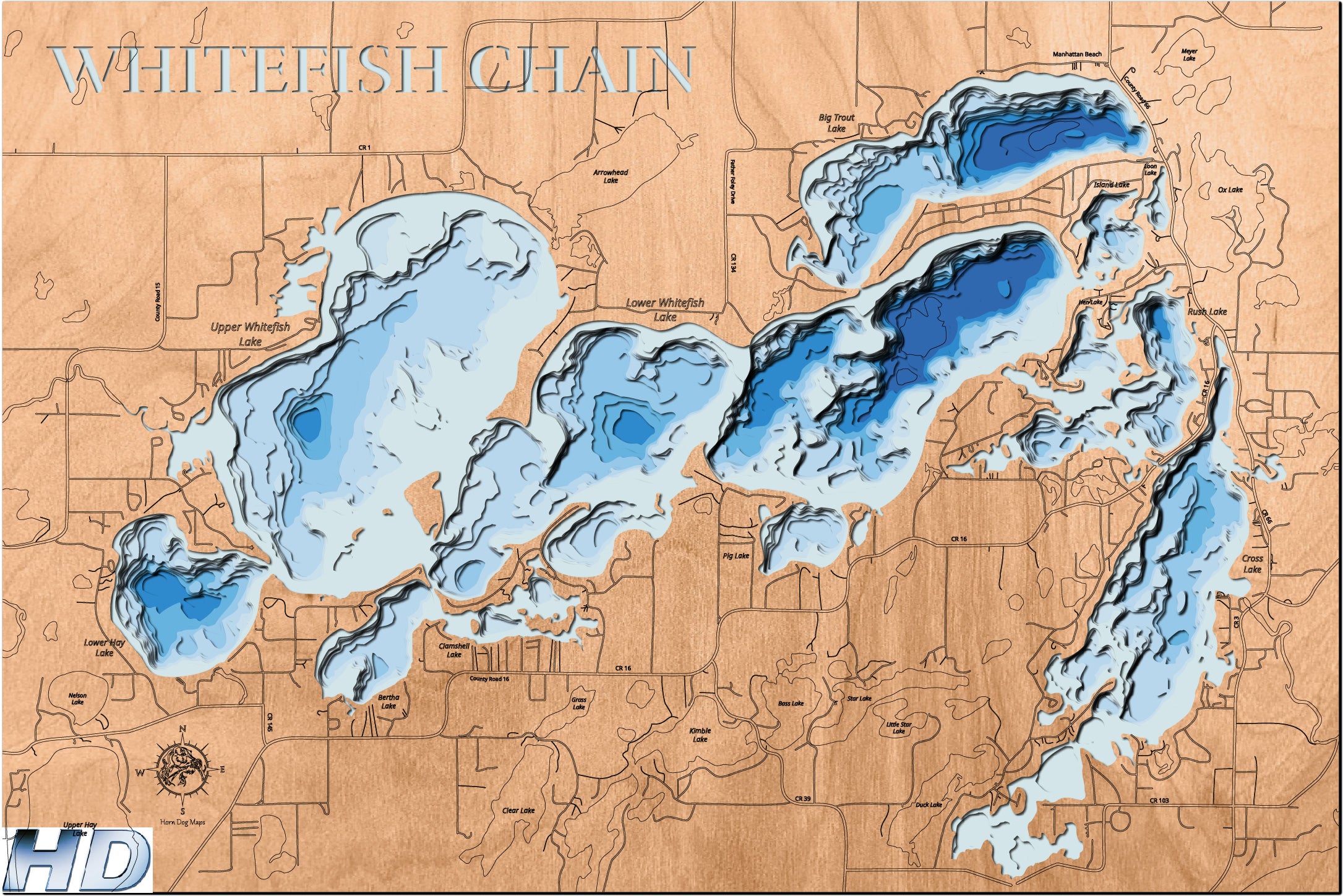 Whitefish Chain of Lakes in Crow Wing County, MN