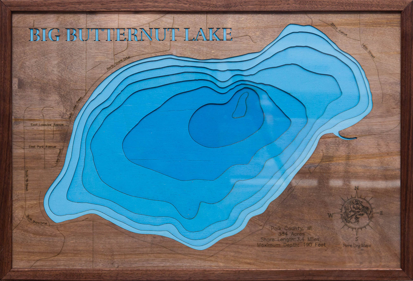 Big Butternut Lake in Polk County, WI – Horn Dog Maps