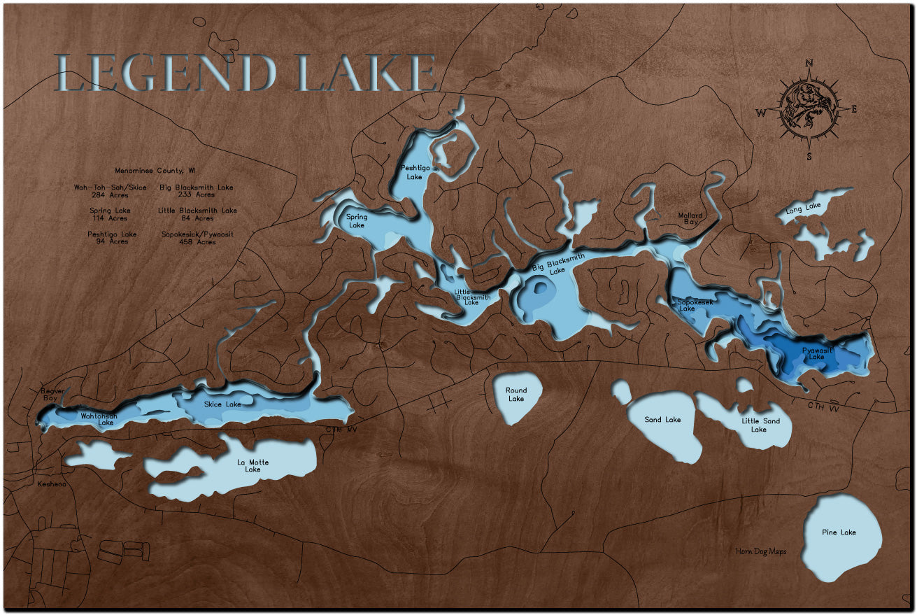 Legend Lake in Menominee County, WI – Horn Dog Maps