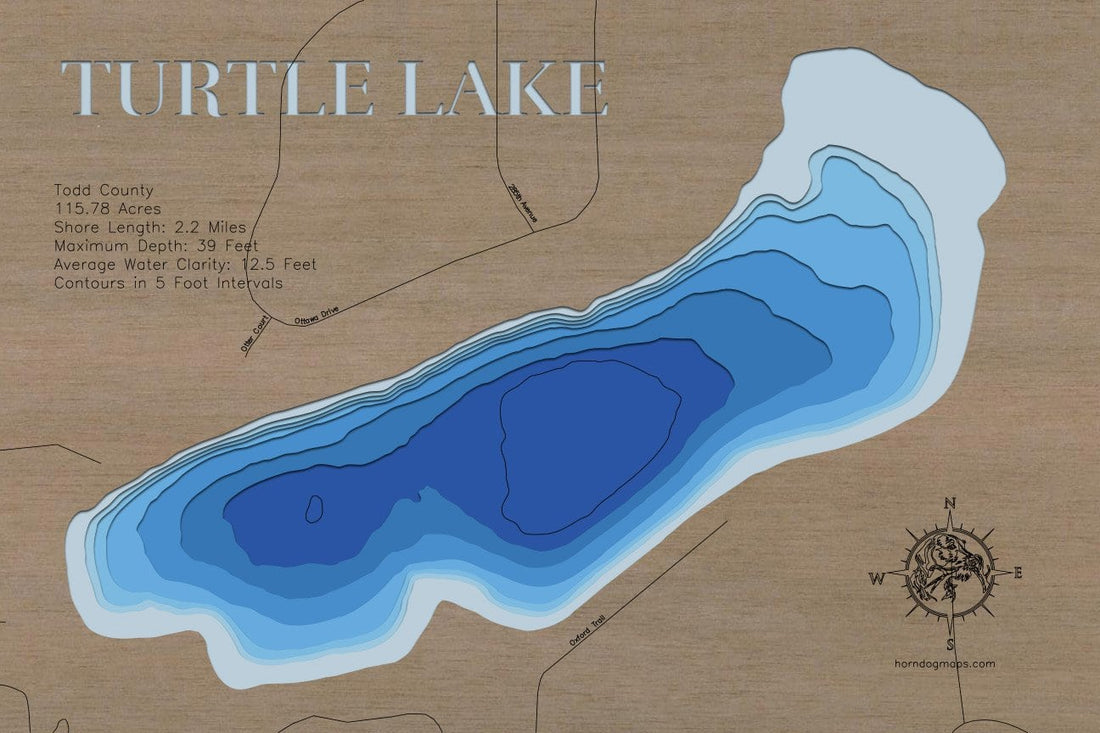 Turtle Lake in Todd County, MN – Horn Dog Maps