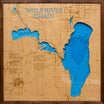 Winnebago/Wolf River Chain in Wisconsin - 3D Wood Maps – Horn Dog Maps